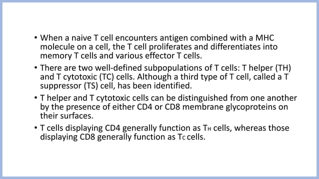 T CELL TYPES | PPTX