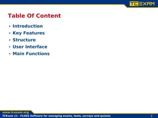 TCExam 12 [ENG] - Computer-Based Assessment | PDF | Computer Software ...