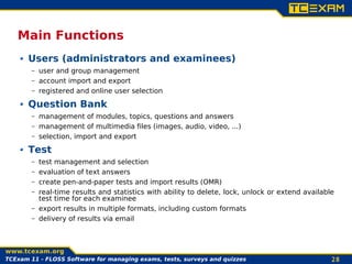 TCExam 12 [ENG] - Computer-Based Assessment | PPT