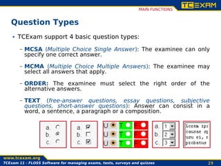 TCExam 12 [ENG] - Computer-Based Assessment | PDF | Computer Software ...