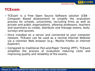 TCExam 12 [ENG] - Computer-Based Assessment | PDF | Computer Software ...