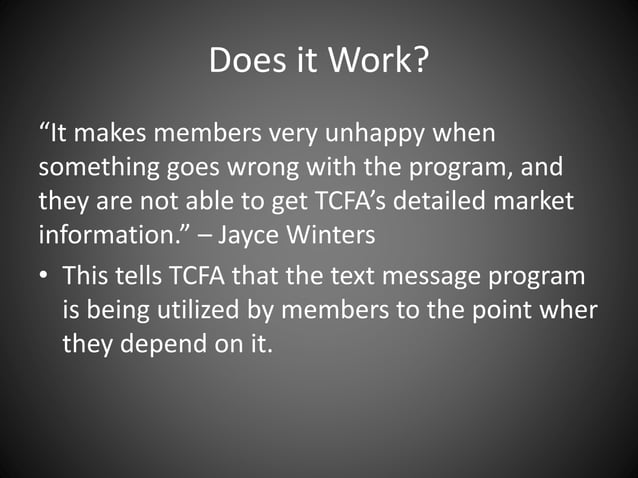 TCFA Case Study | PPT