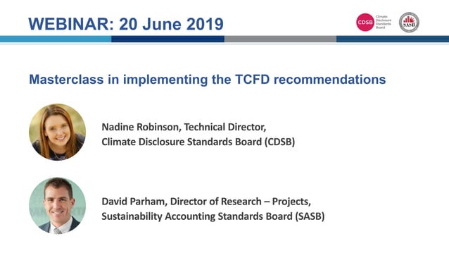 Masterclass in implementing the TCFD recommendations | PPTX | Stocks ...
