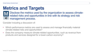 TCFD Implementation Webinar Series - Metrics and Targets with Danone | PPTX
