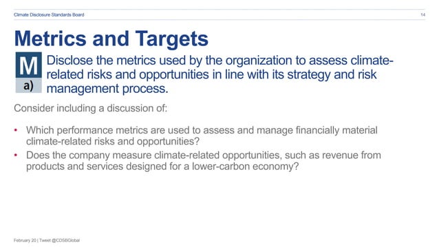 TCFD Implementation Webinar Series - Metrics and Targets with Danone | PPT