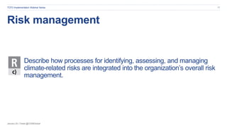 TCFD implementation webinar series - risk management with HSBC (PM) | PPT