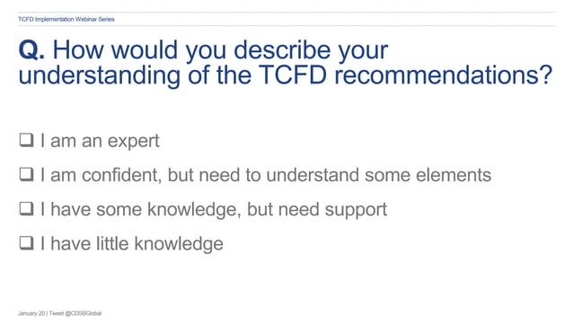 TCFD implementation webinar series - risk management with HSBC (PM) | PPT