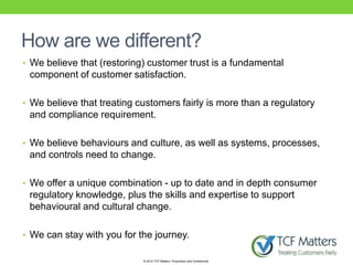 Treating Customers Fairly is a Strategic Matter | PPTX