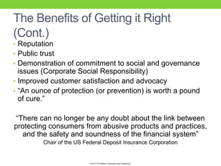 Treating Customers Fairly is a Strategic Matter | PPTX