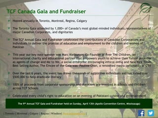 TCF - Sustainable giving to educate children and empower women | PPTX