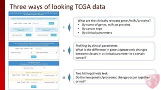 The Stanford-Cancer Genome Atlas Portal Tutorial | PPTX