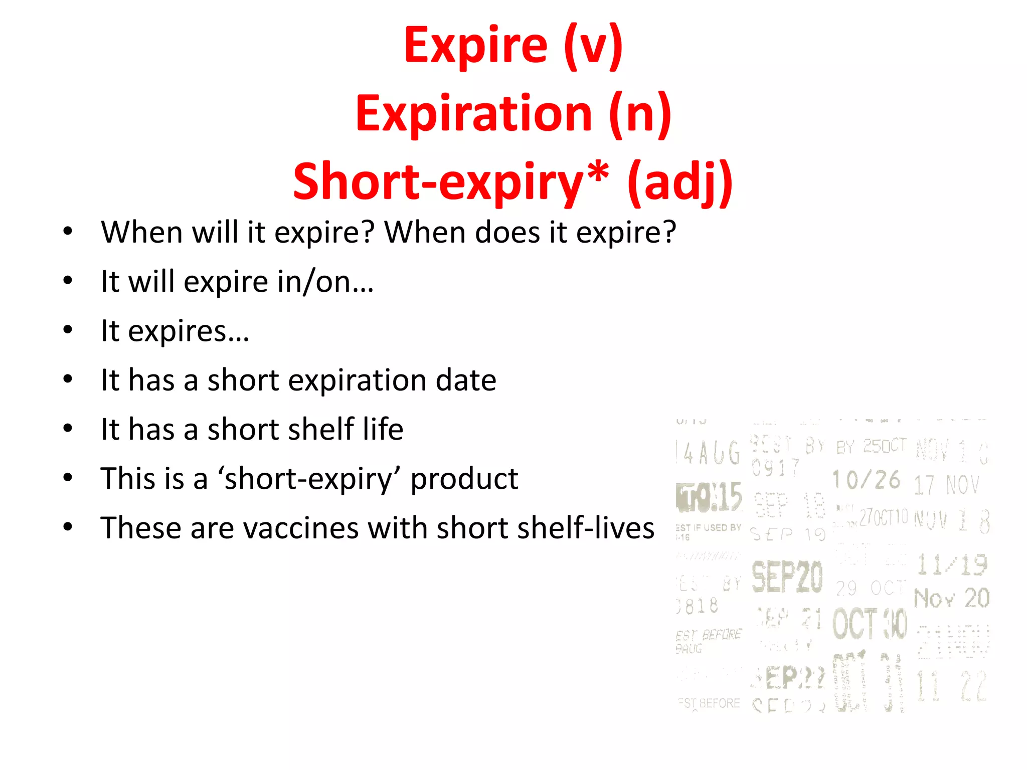 Expiration dates | PDF