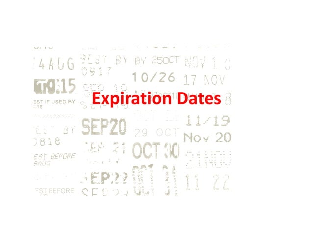 Expiration dates | PDF