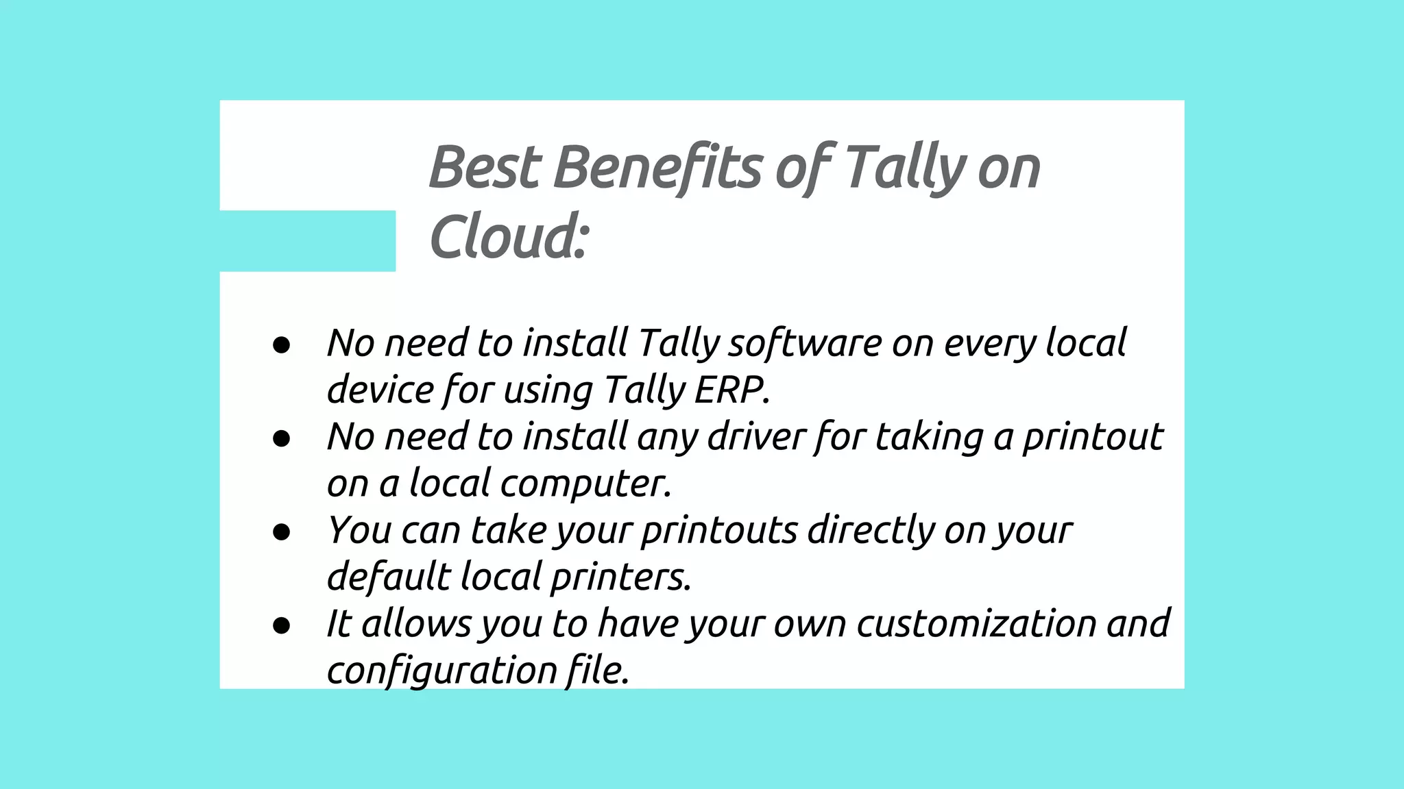 tally erp on cloud the future of tally | PPT