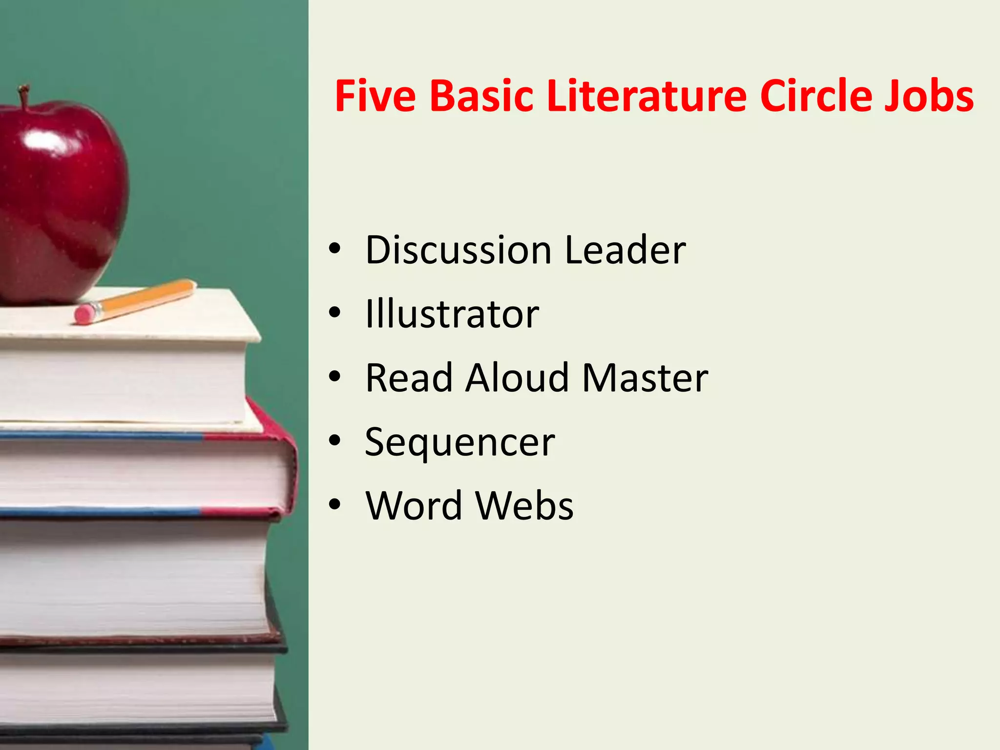TCH505 Literature Circles Slideshare | PPT