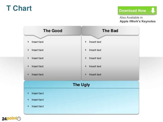 T Chart Diagram PowerPoint