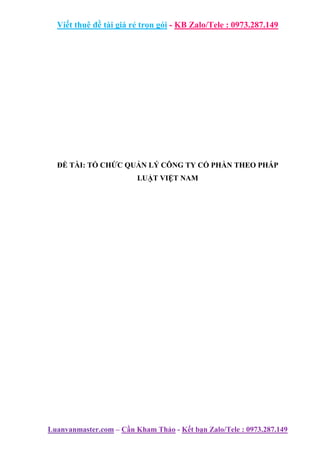 Tổ chức và quản lý công ty cổ phần theo pháp luật Việt Nam.docx