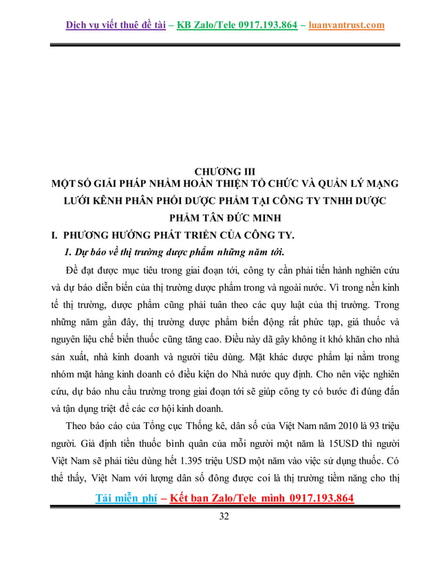 Tổ chức và quản lý kênh phân phối tại công ty dược phẩm.docx