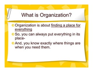 Organize for Success! | PDF