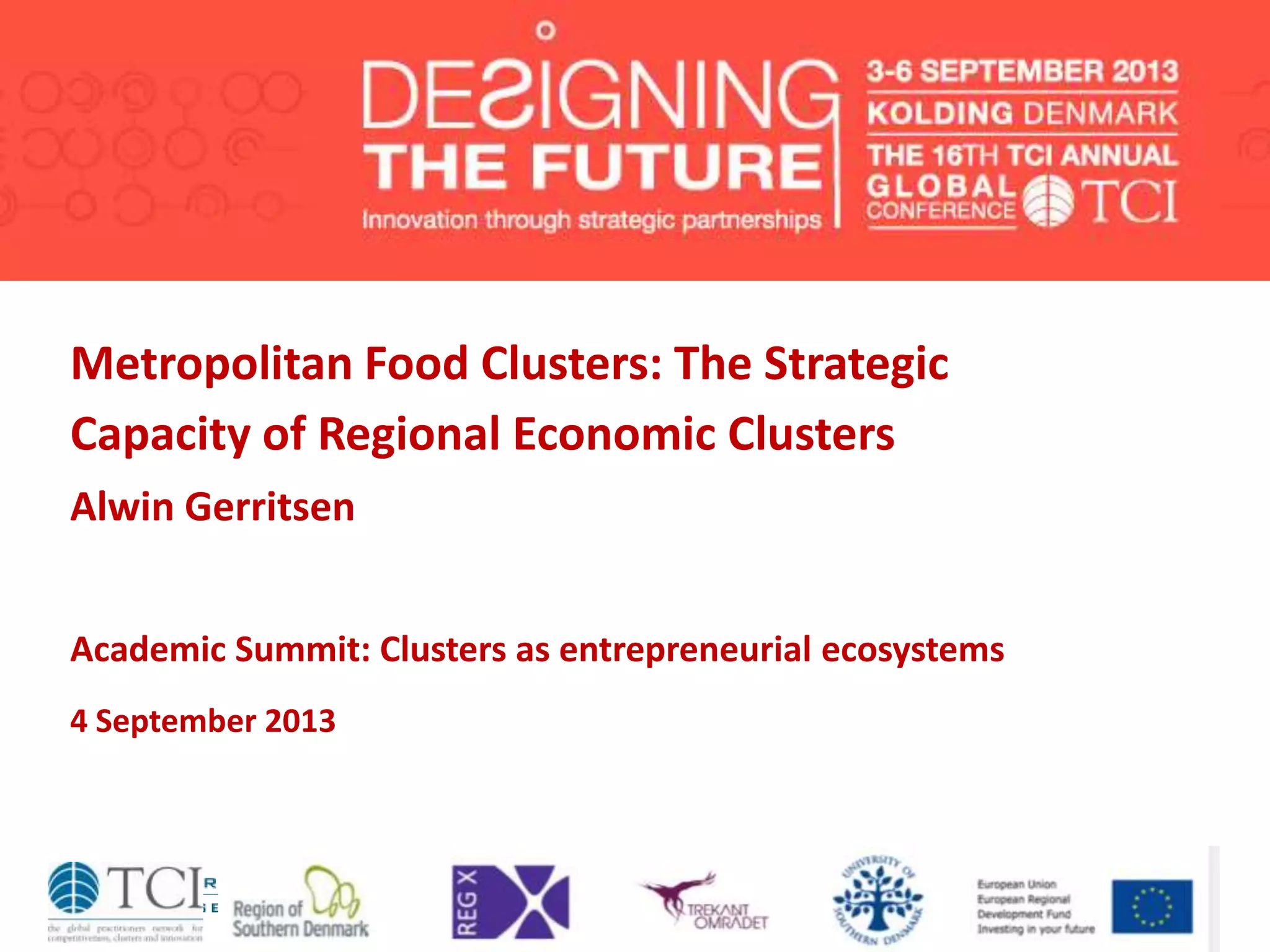 TCI2013 Metropolitan food clusters: The strategic capacity of regional ...
