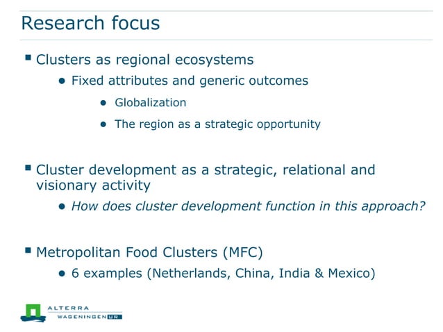 TCI2013 Metropolitan food clusters: The strategic capacity of regional ...