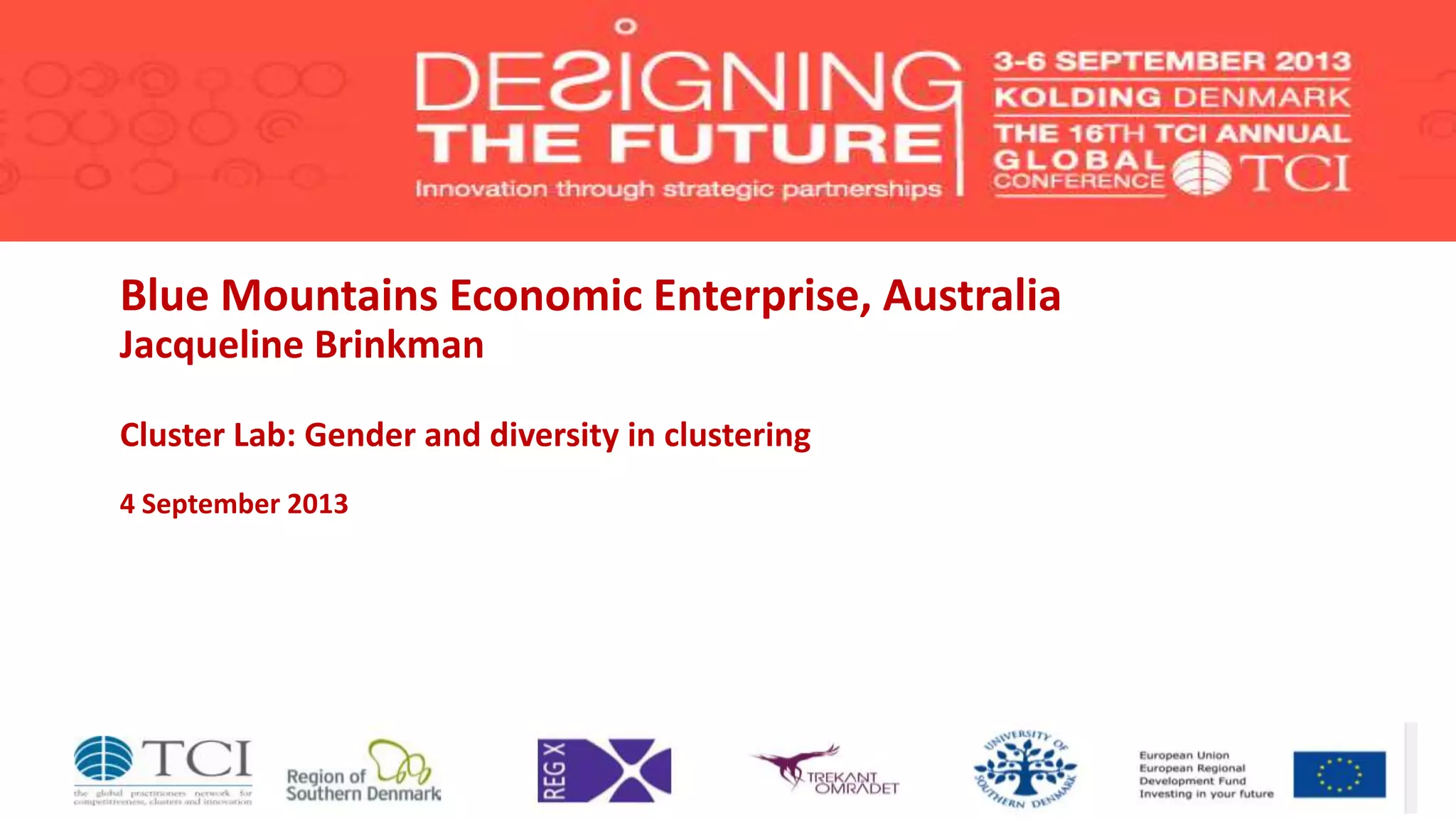 TCI 2013 Blue Mountains Economic Enterprise, Australia | PPTX