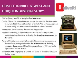 TCI 2014 World class cluster born on reindustrialization of Olivetti ...