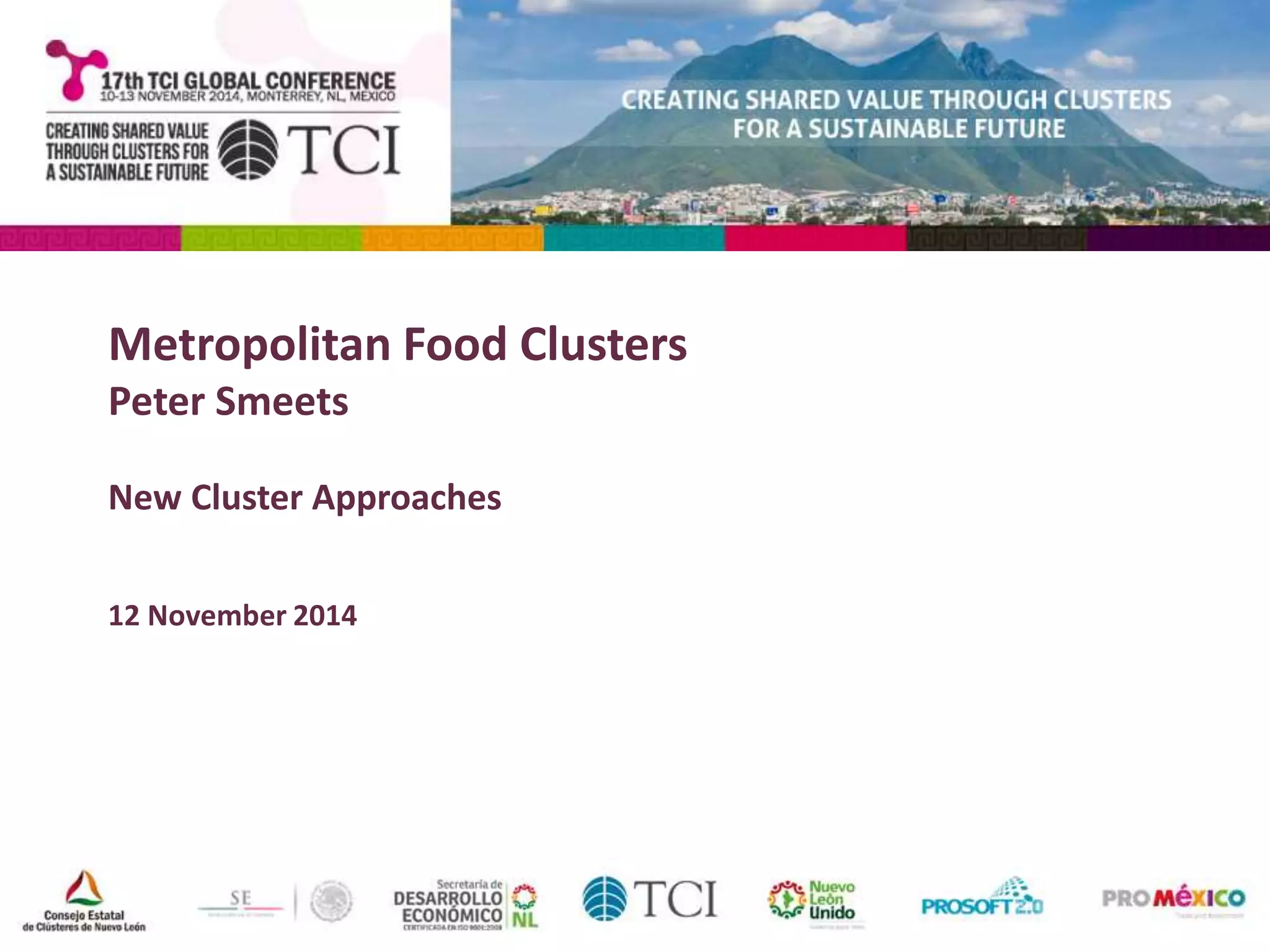 TCI 2014 Metropolitan Food Clusters | PPTX