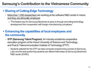 TCI 2015 Samsung Electronics' Manufacturing Complex in Vietnam | PDF