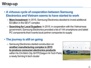 TCI 2015 Samsung Electronics' Manufacturing Complex in Vietnam | PDF
