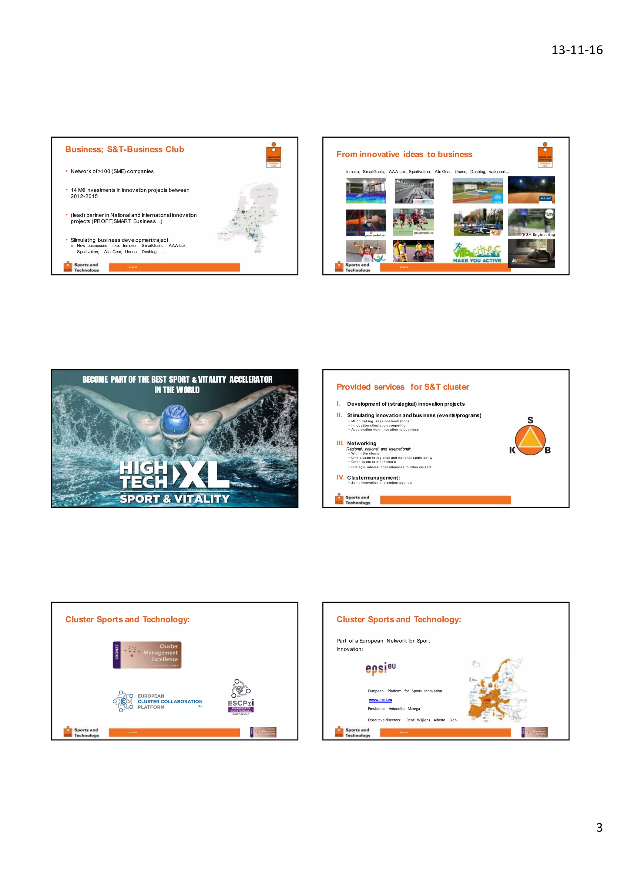 TCI 2016 Sports and Technology Cluster | PPT