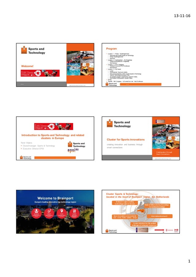 TCI 2016 Sports and Technology Cluster | PPT