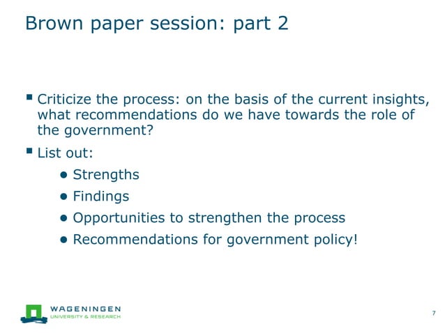 TCI 2016 Brown paper session | PPT