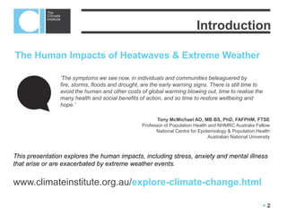 The Human Impacts of Heatwaves & Extreme Weather | PPTX | Diseases and ...