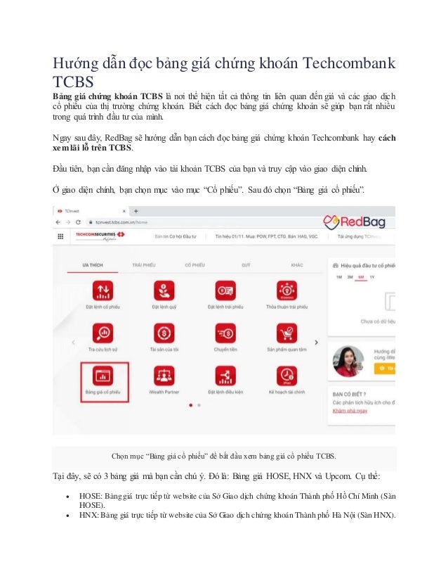 Tc invest la gi va cach doc bang gia | DOCX