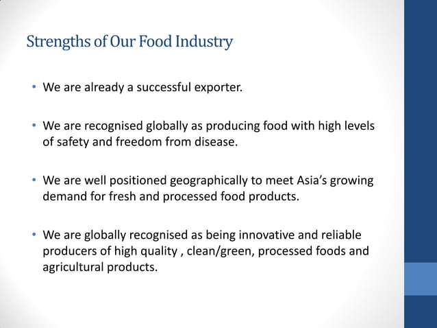 TCIOceania15 Food - The Australian Food Industry and GVCs | PPT