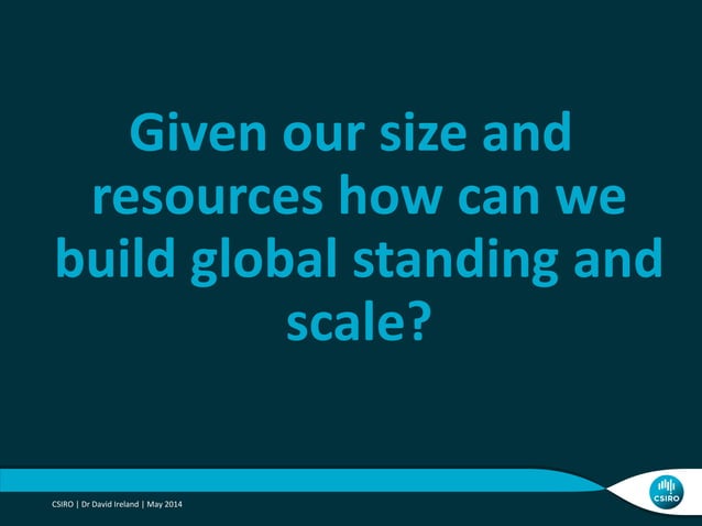 TCIOceania14 CSIRO: Global precincts | PPTX