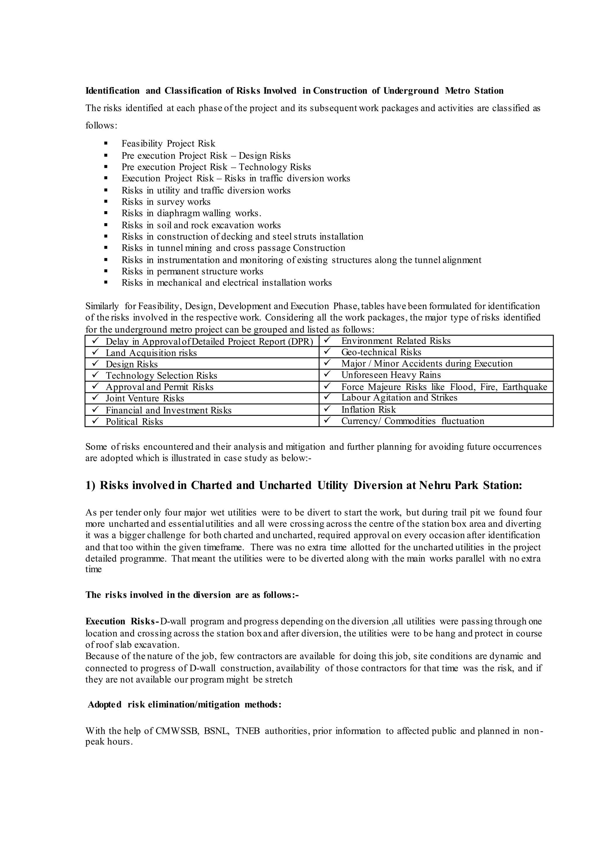 Tc iv submited paper risk analysis and managements large epc projects | DOCX | Civil Engineering ...