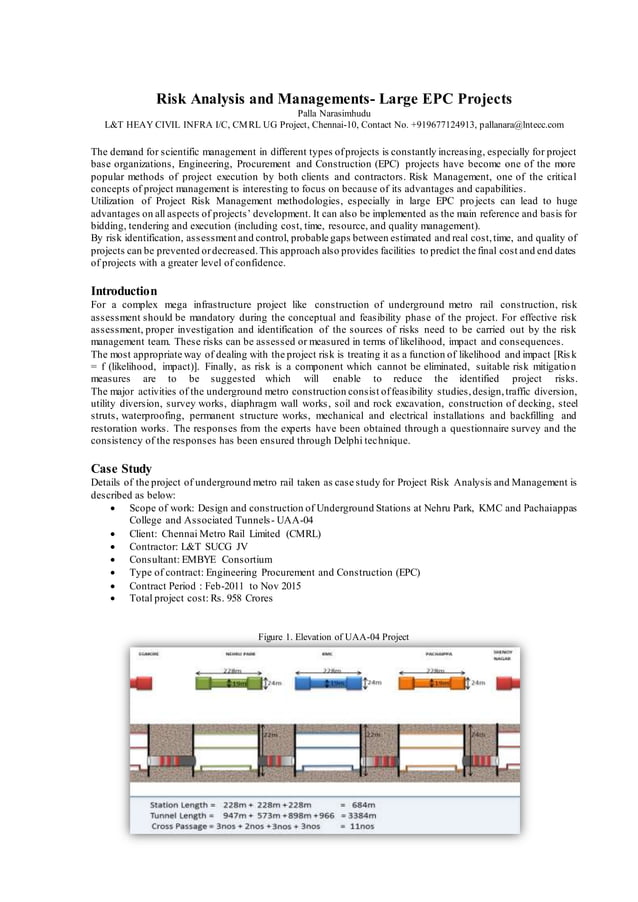 Tc iv submited paper risk analysis and managements large epc projects ...