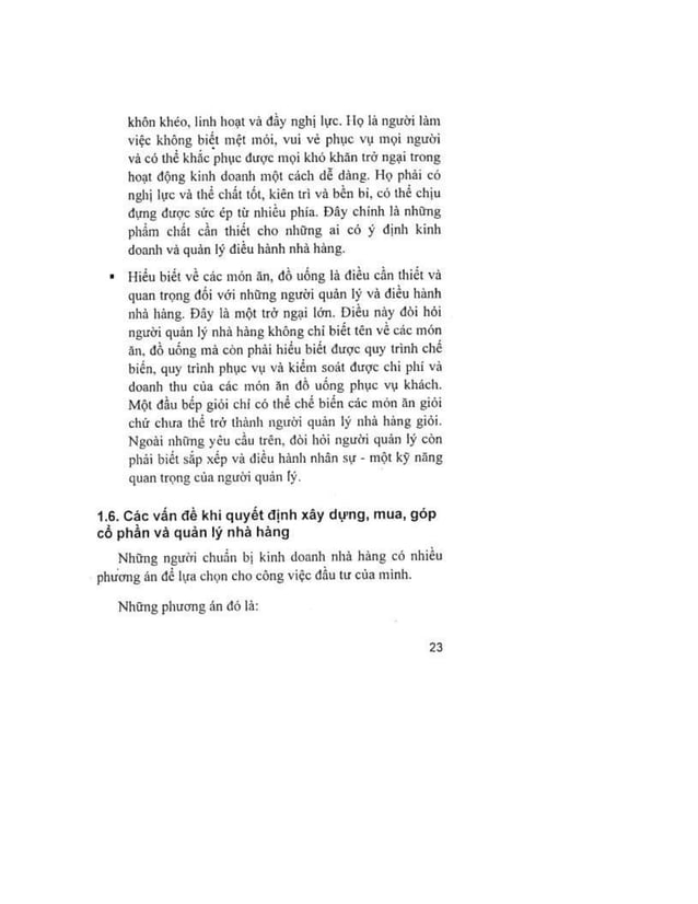 Tổ chức kinh doanh nhà hàng - PGS.TS Trịnh Xuân Dũng | PDF