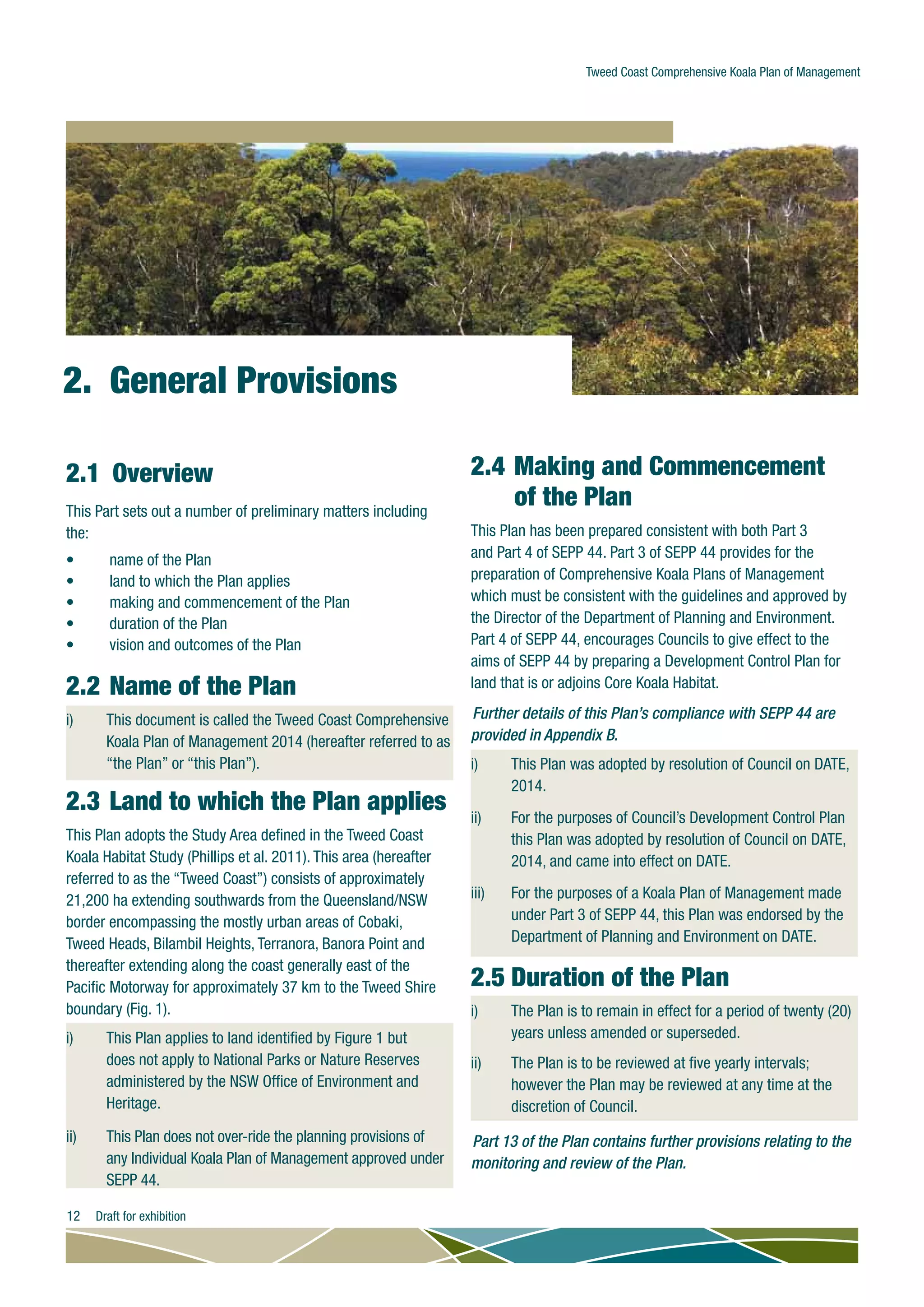 Tweed Coast Comprehensive Koala Plan of Management [DRAFT] | PDF