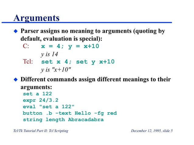 tcl.ppt | Programming Languages | Computing