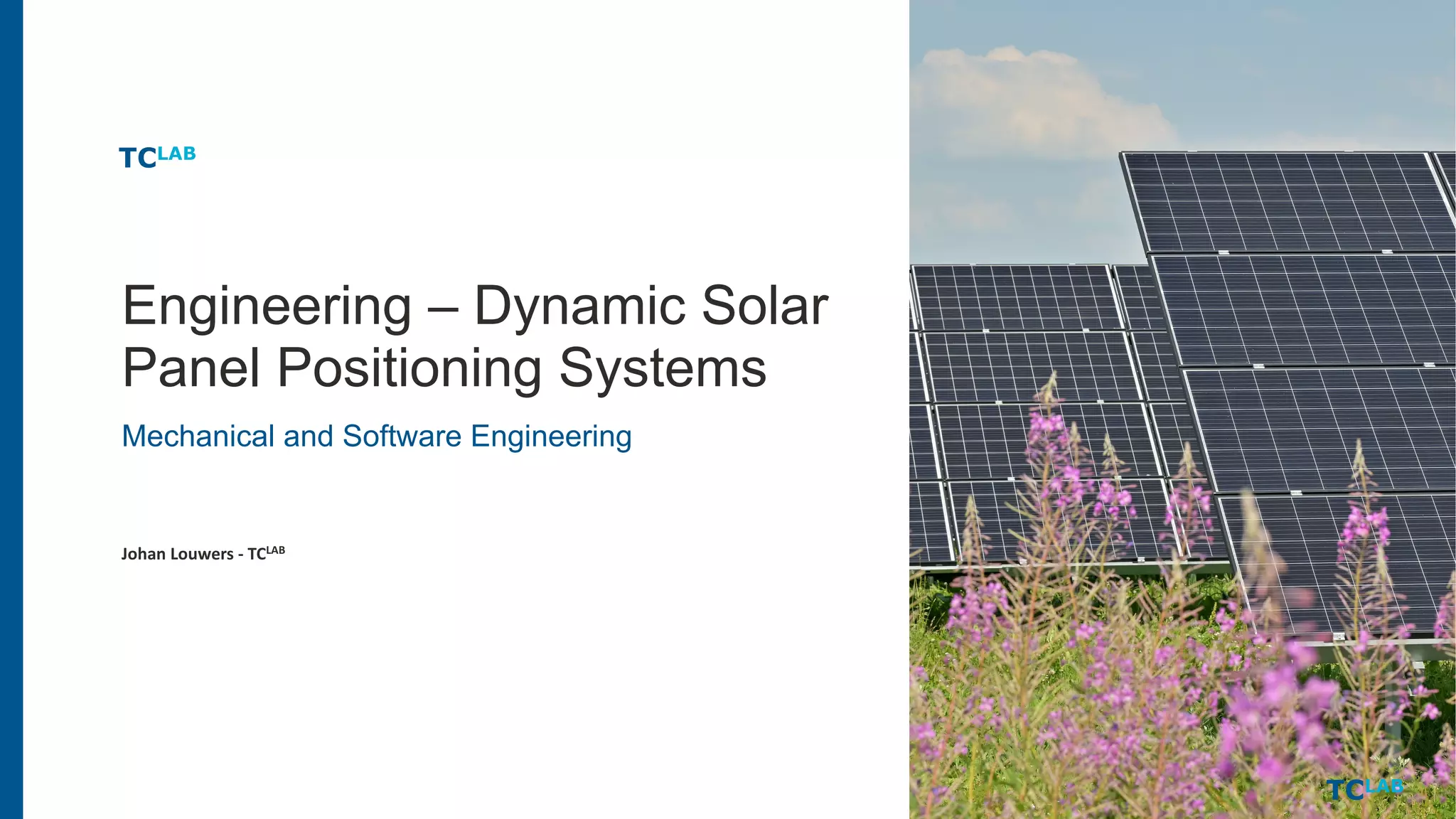 TClab Dynamic Solar Panel Positioning Systems | PPT