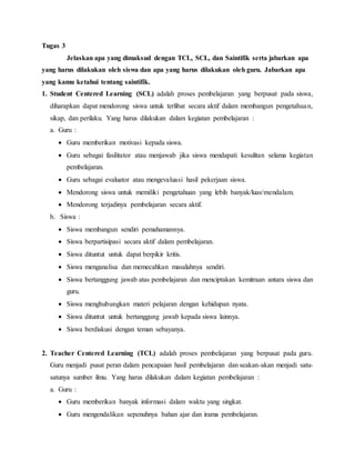 Perencanaan Pembelajaran - Tcl, scl, saintifik, strategi pembelajara | DOCX
