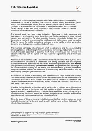 Tcl telecom expertise v 2 00 vs 220812 | PDF | Computer Networking ...