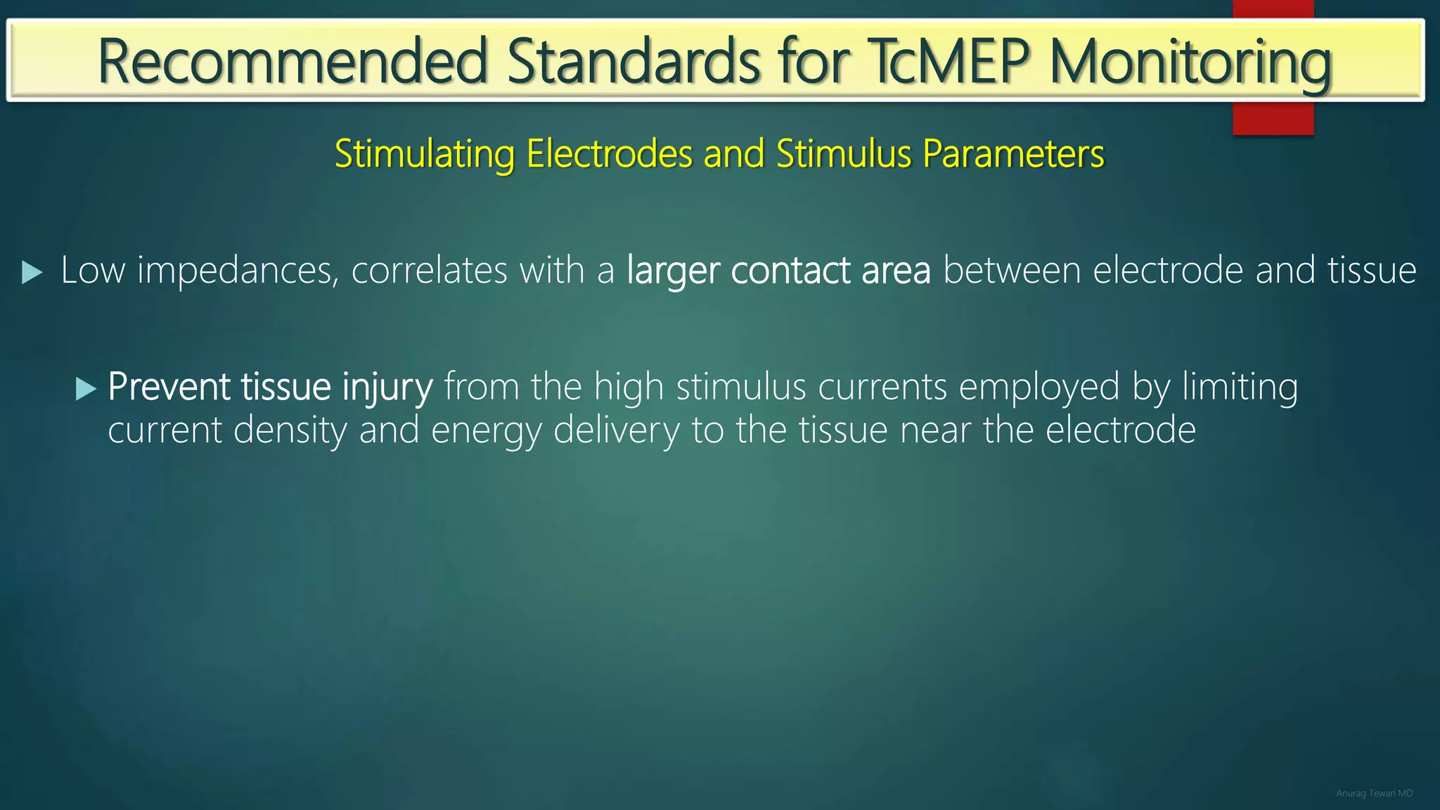 Transcranial Motor Evoked Potentials Monitoring per aACNS guidelines | PPTX