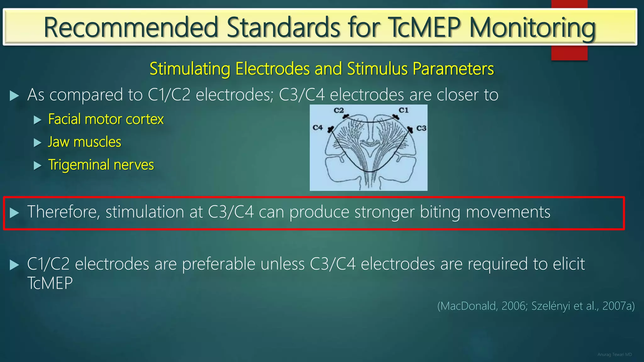Transcranial Motor Evoked Potentials Monitoring per aACNS guidelines | PPTX