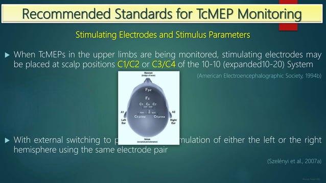 Transcranial Motor Evoked Potentials Monitoring per aACNS guidelines | PPTX