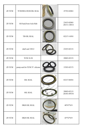 TCM forklift parts from ZEFENG manufacturer | PDF