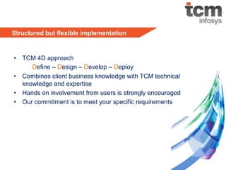 TCM infosys business intelligence corporate presentation | PPTX